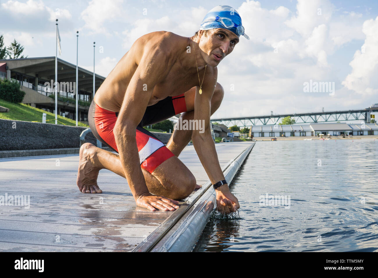 Male Athlete training for swimming competition, Montreal, Quebec ...