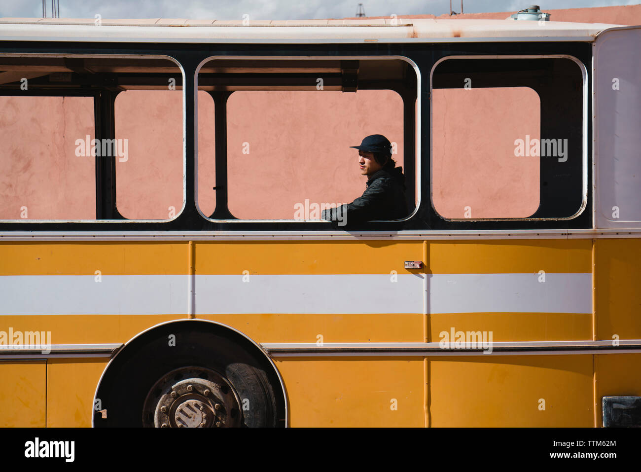 Bus windows hi-res stock photography and images - Alamy