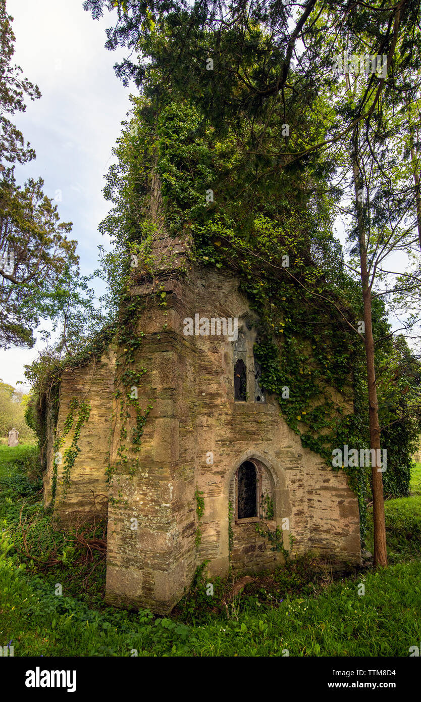 St Cohan Church in Merther, Cornwall, long abandoned and being ...
