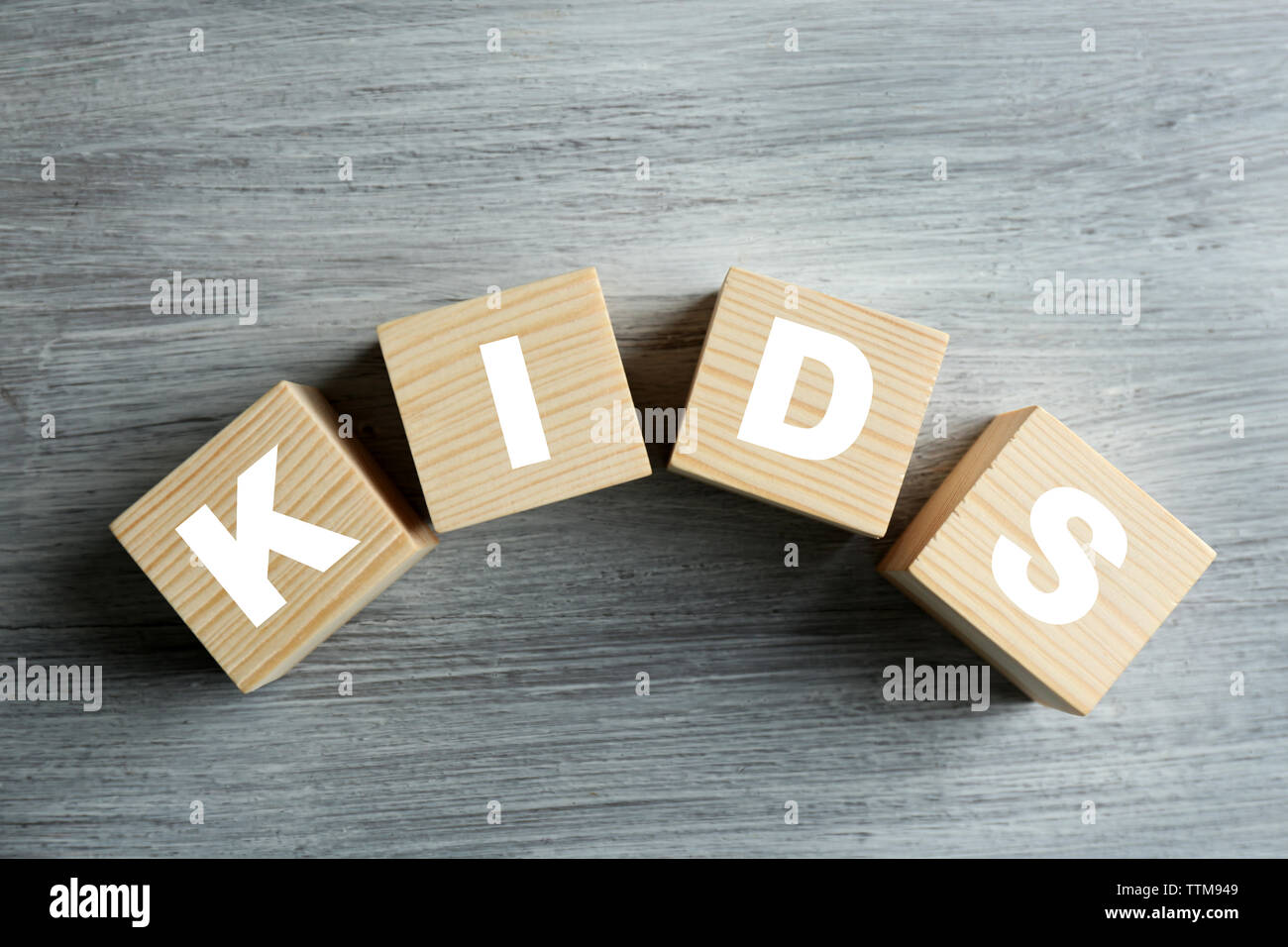 Word KIDS on light background Stock Photo - Alamy