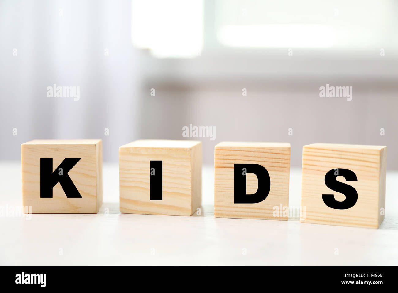 Word KIDS on light background Stock Photo - Alamy