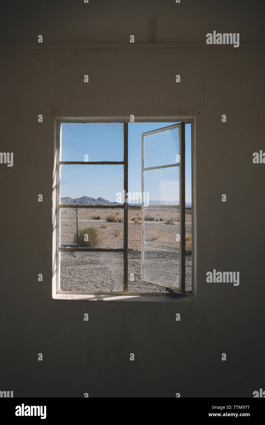 Landscape seen through window Stock Photo - Alamy