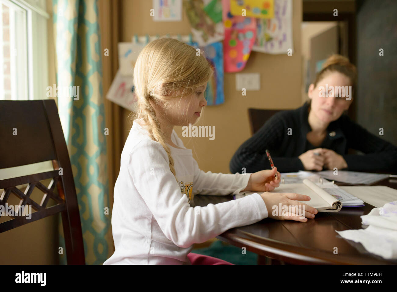 Homework table hi-res stock photography and images - Alamy