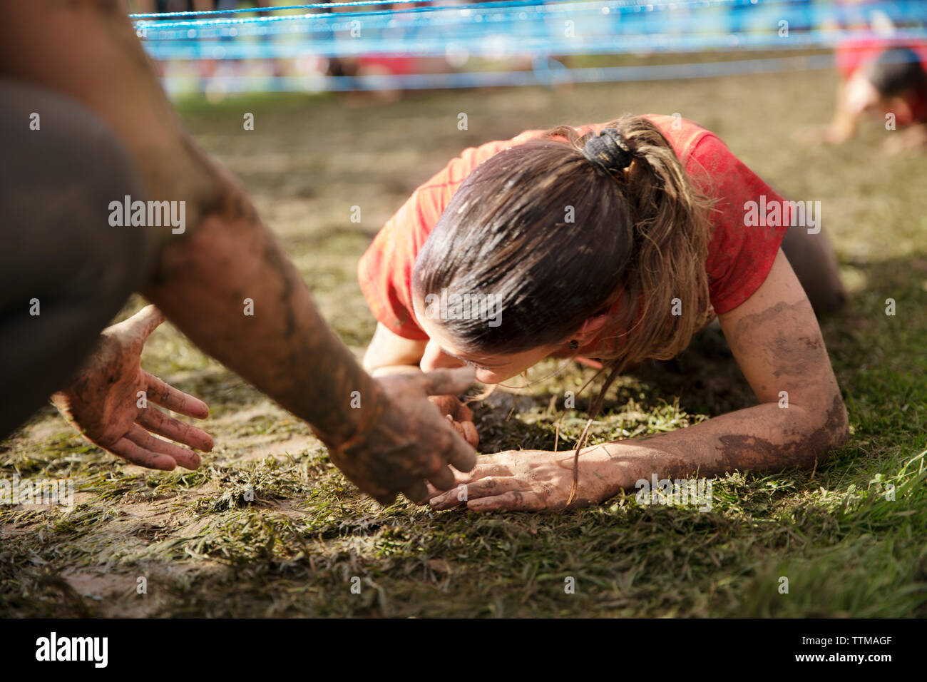 Crawling woman hi-res stock photography and images - Alamy
