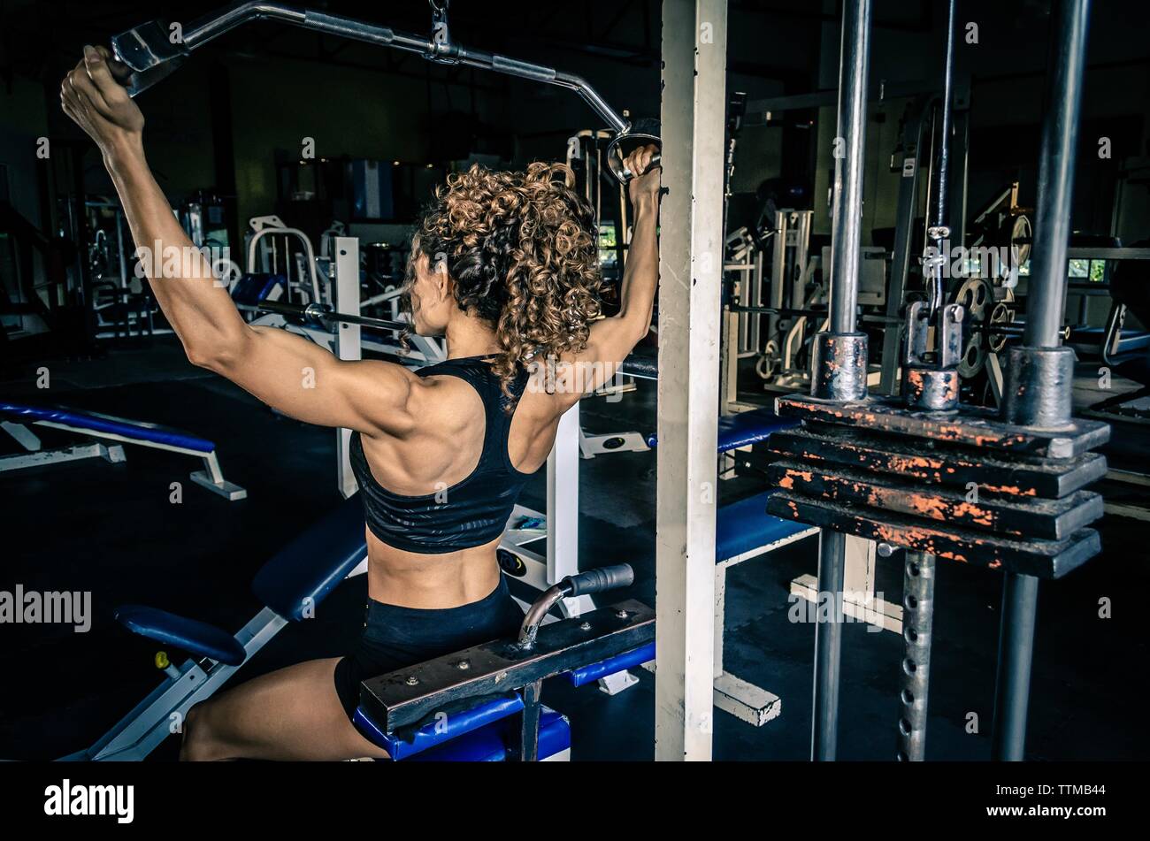 Training girl in the gym Stock Photo - Alamy