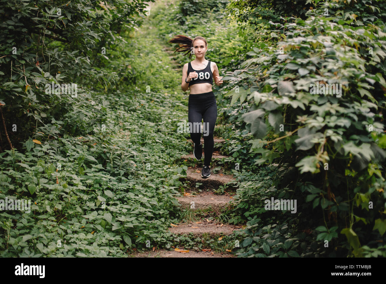 Running down stairs hi-res stock photography and images - Alamy