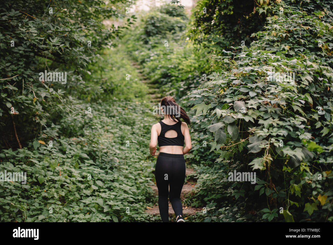 Girl stairs rear view hi-res stock photography and images - Alamy