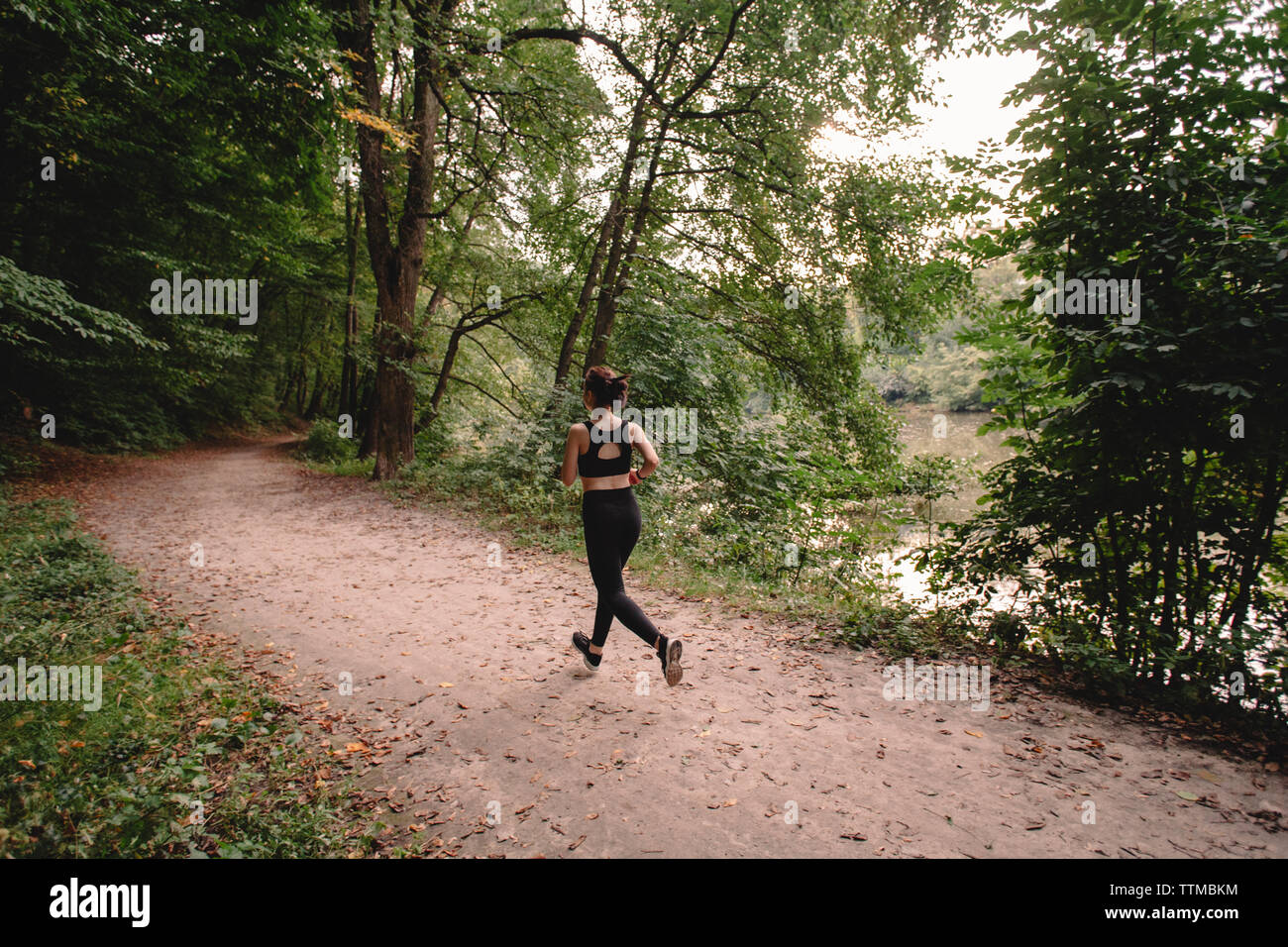 Back view woman jogging on hi-res stock photography and images - Alamy