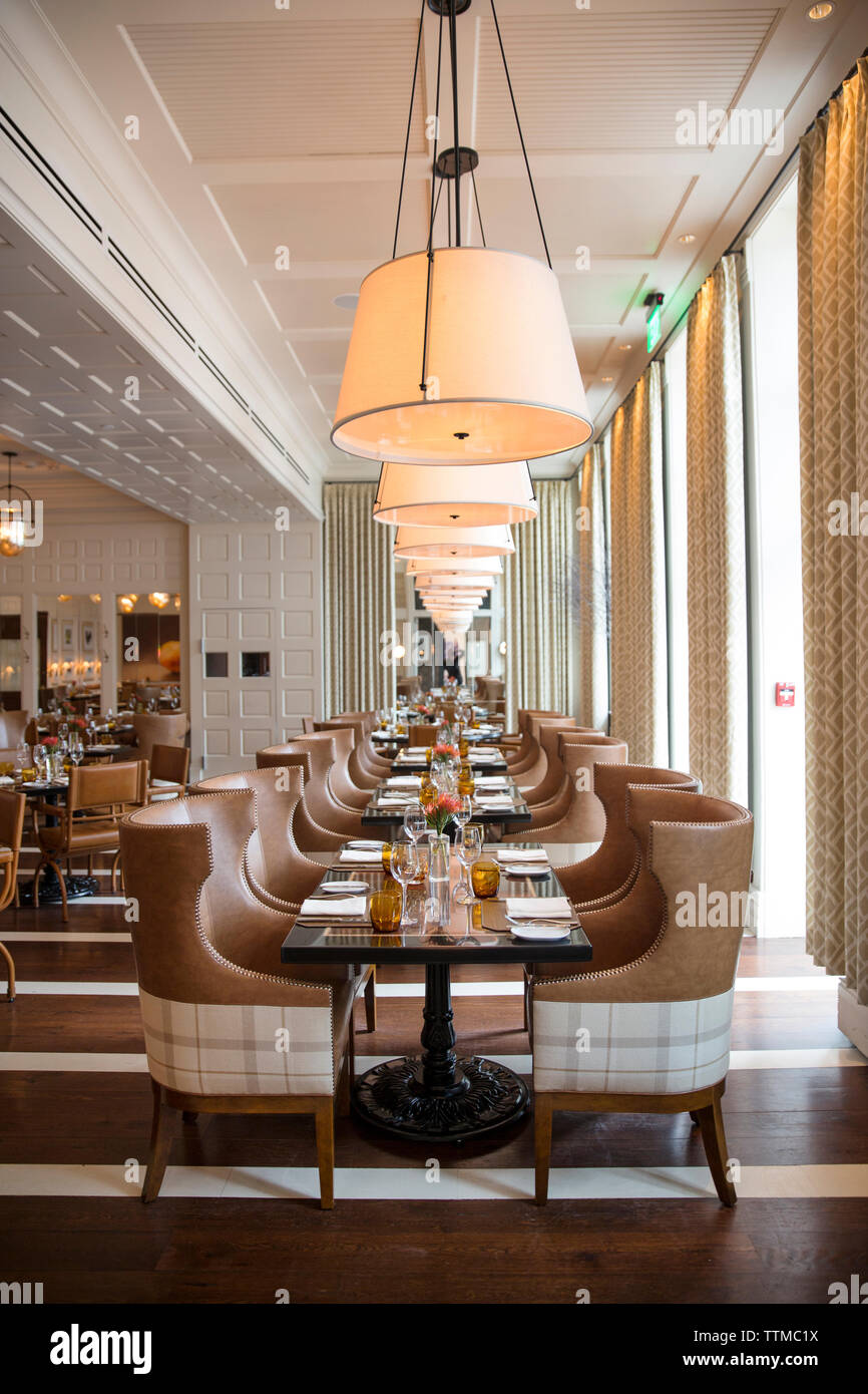 USA, Colorado, Aspen, the Prospect Restaurant at the Jerome Hotel Stock ...