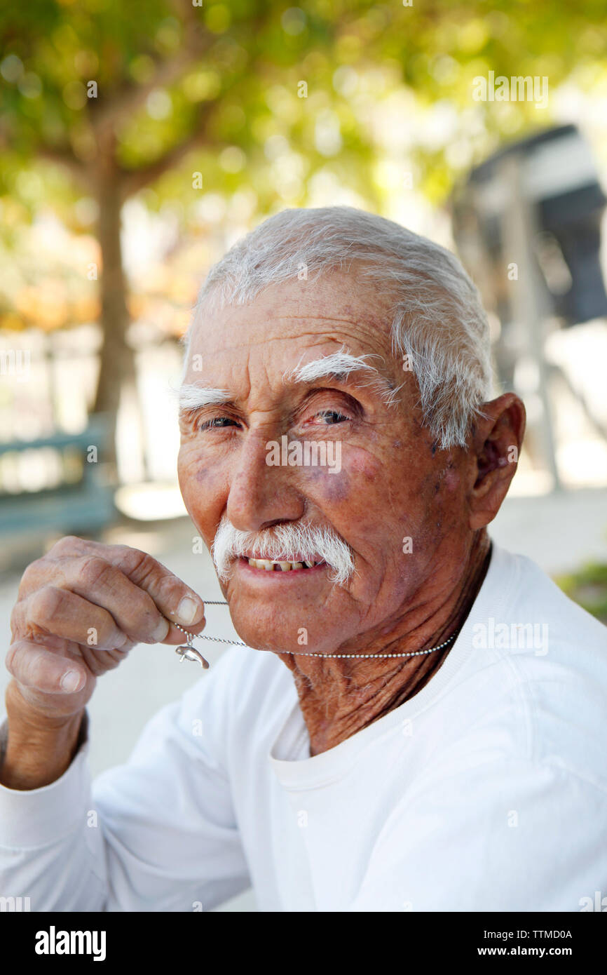 BELIZE, Caye Caulker, portrait of Chocolate, the man responsible for ...