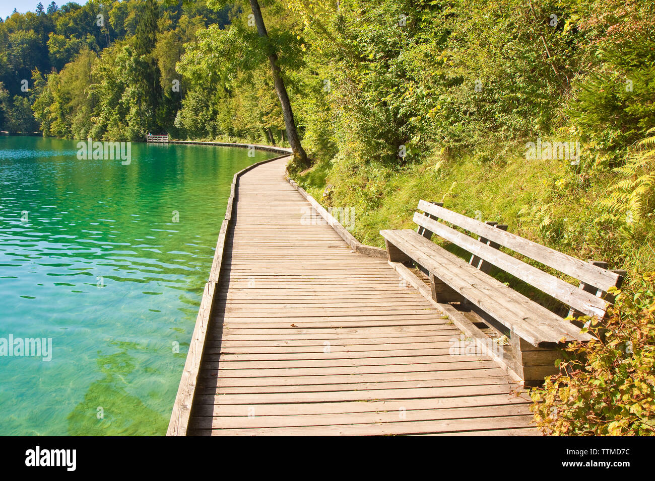 Boardwalk at lake bled hi-res stock photography and images - Alamy
