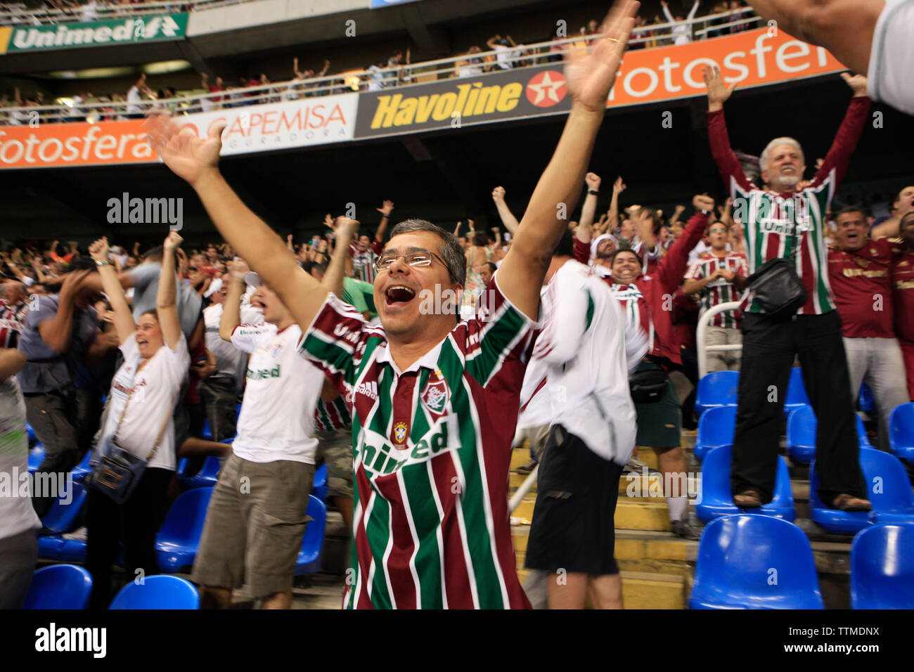 Brazil football fans female hi-res stock photography and images - Alamy
