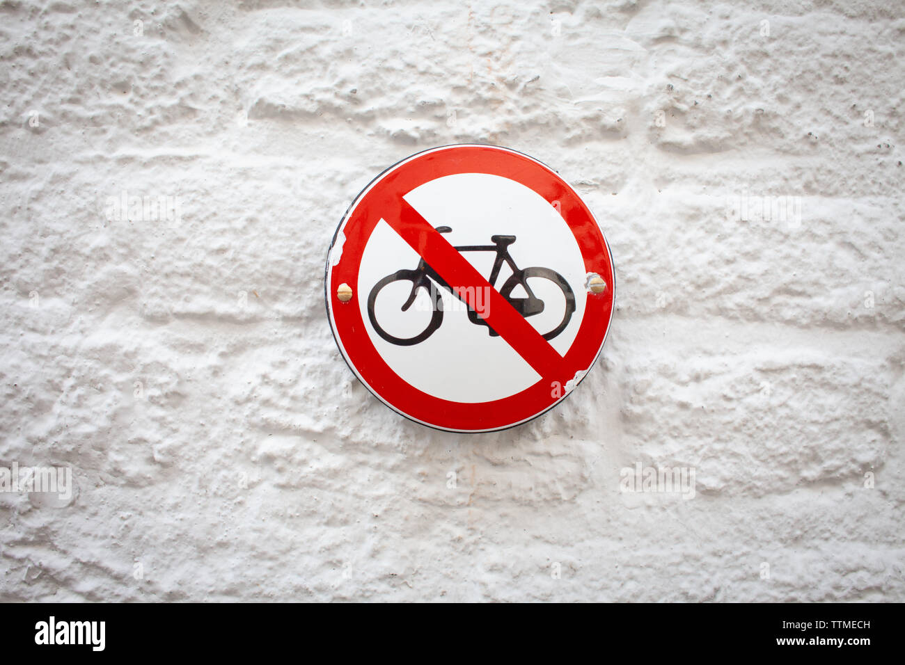 No bikes allowed sign Stock Photo - Alamy