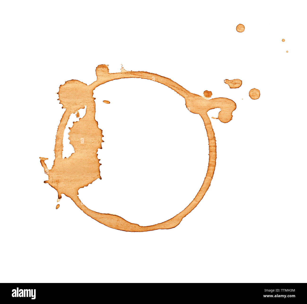 Coffee stain, isolated on white Stock Photo - Alamy