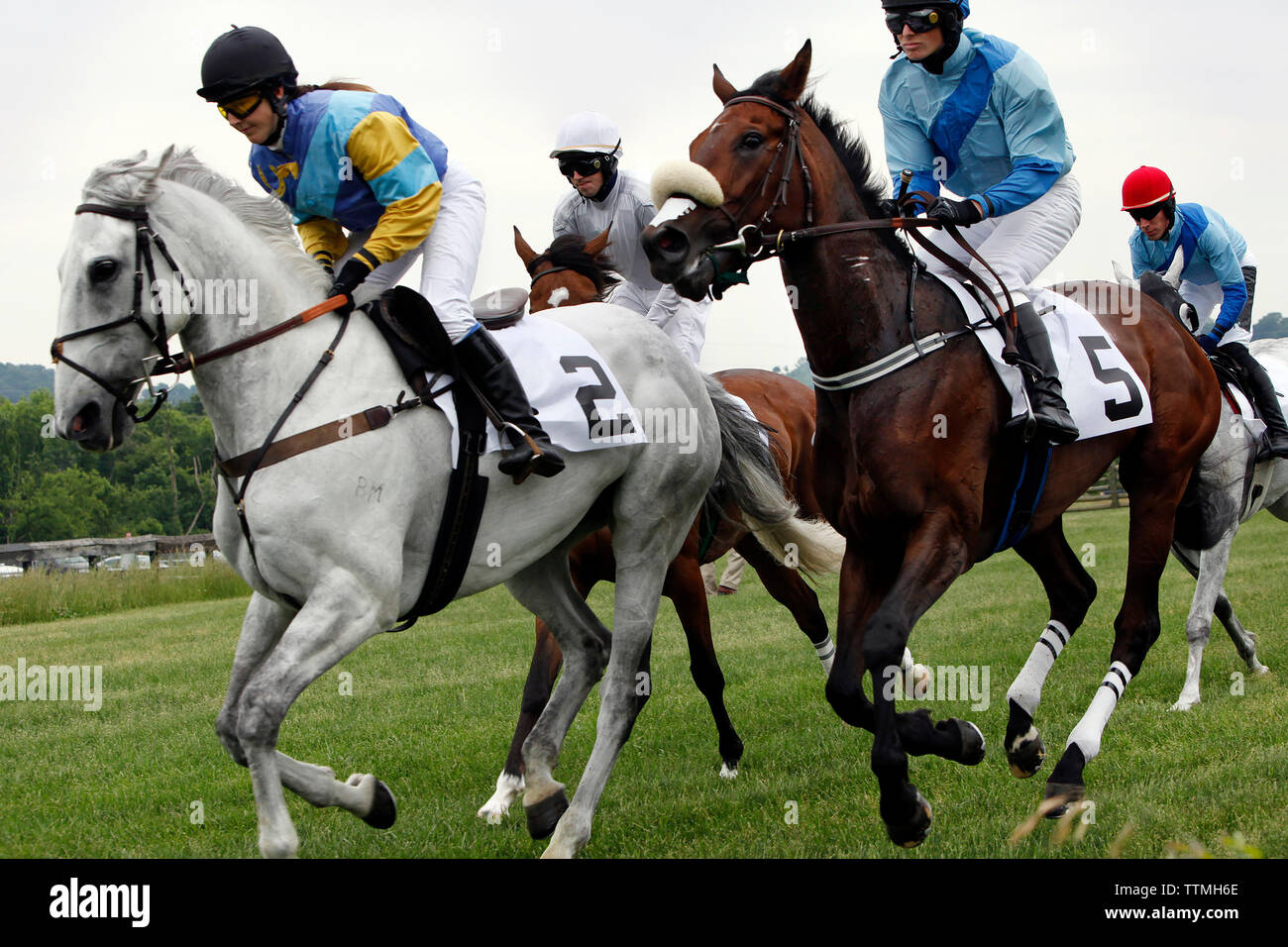 USA, Tennessee, Nashville, Iroquois Steeplechase, jockeys and their ...