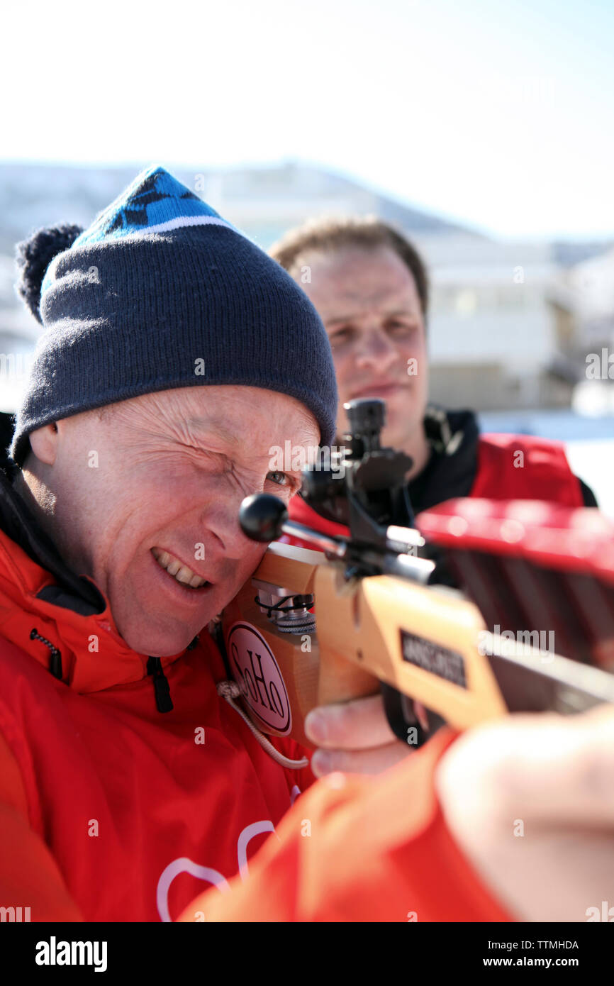 Biathlon shooting target hi-res stock photography and images - Alamy
