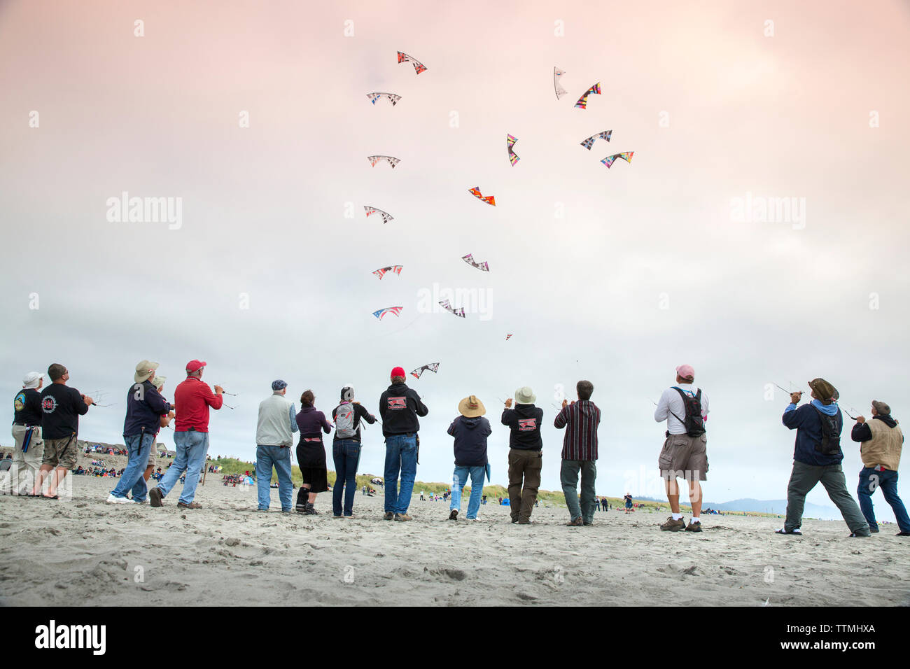 USA, Washington State, Long Beach Peninsula, International Kite ...