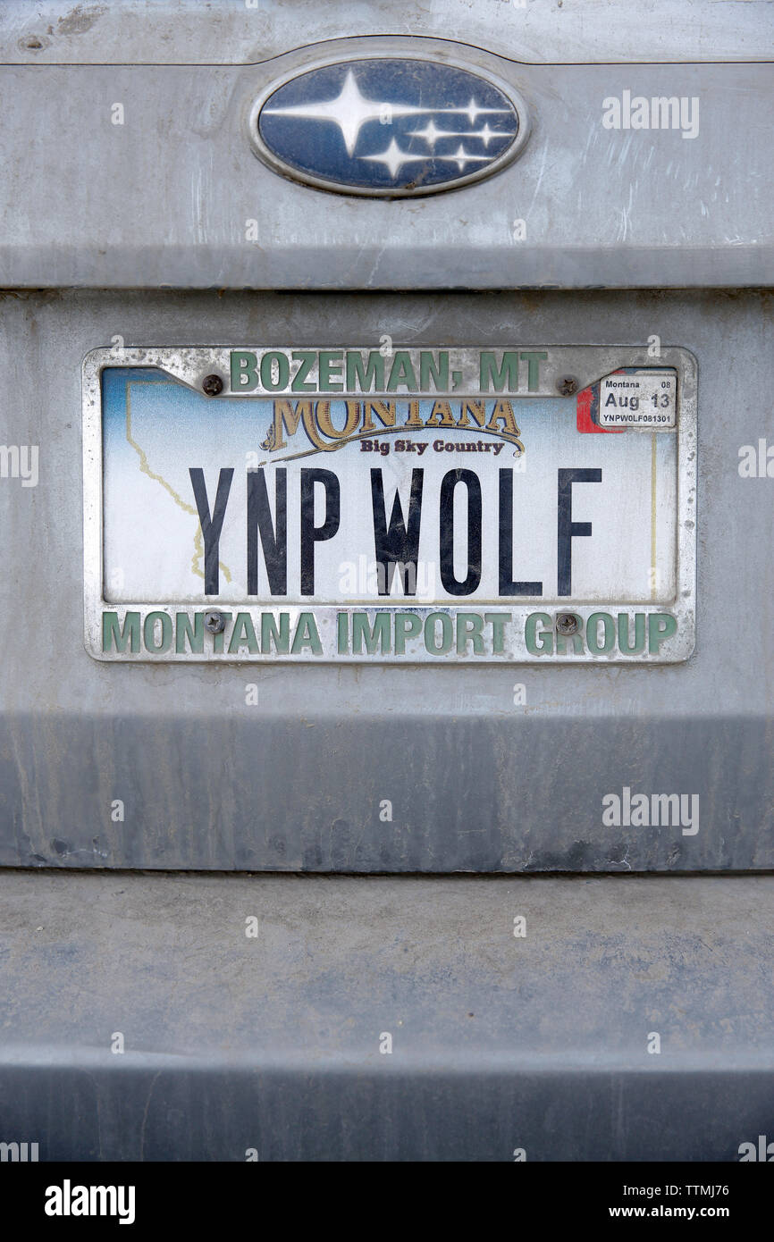 Yellowstone National Park Plate Yellowstone National Park License Plate ...