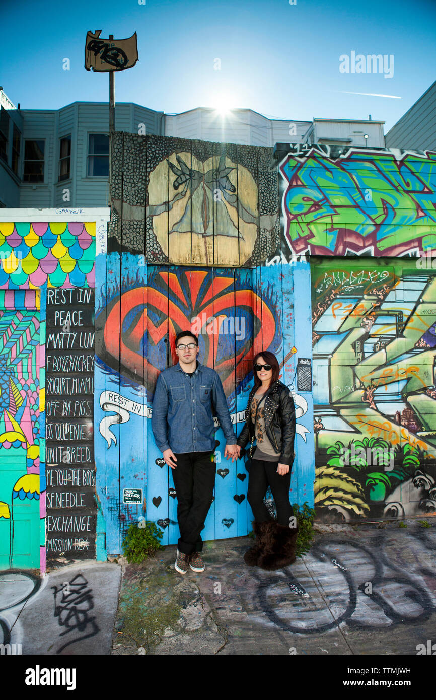 USA, California, San Francisco, The Mission, Clarion Alley Mural ...