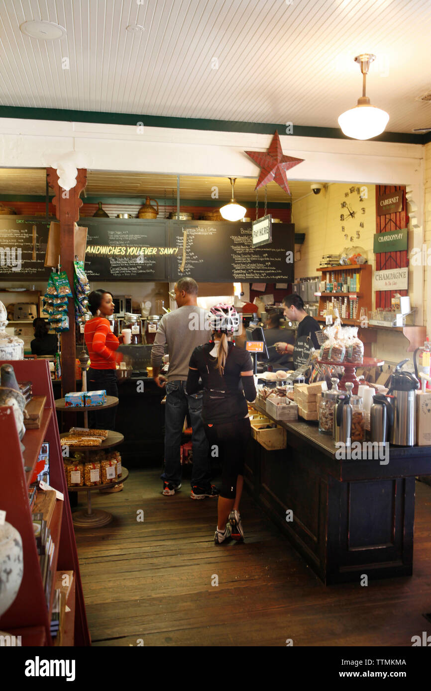 USA, California, Healdsburg, inside of Dry Creek General Store and Bar ...