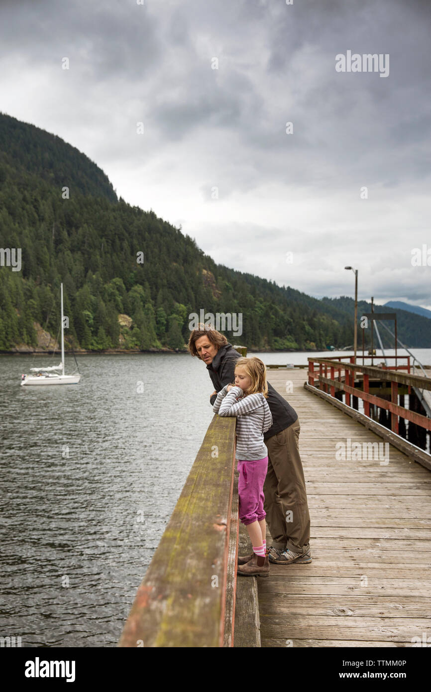 Father two daughters leaning on hi-res stock photography and images - Alamy