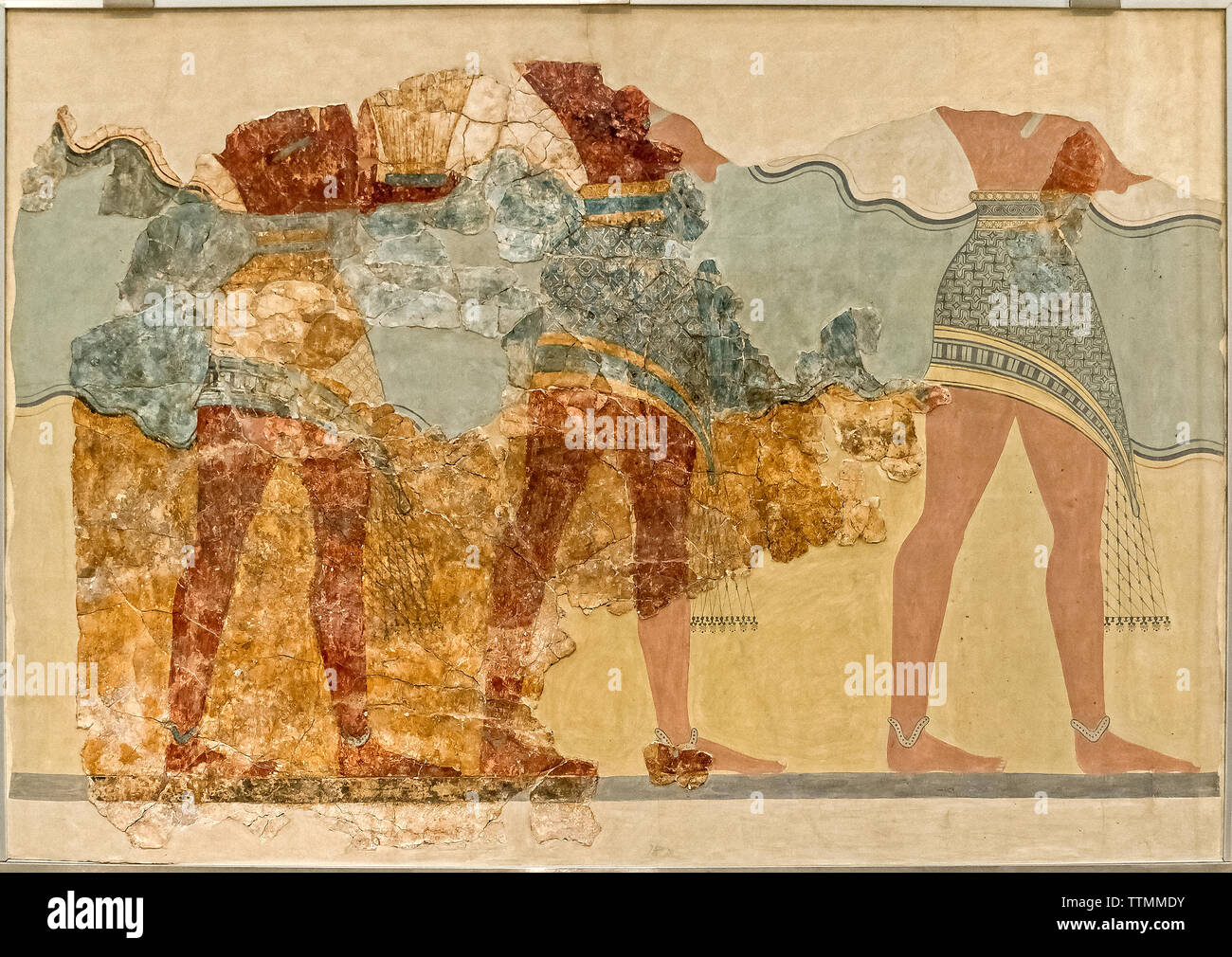 Greece Crete Heraklion Archeological Museum - Minoan fresco of ...