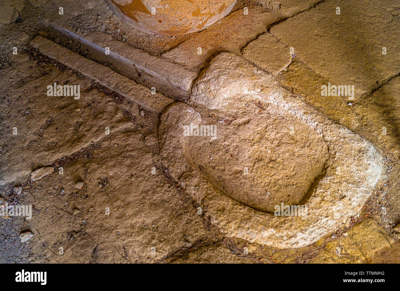 Greece Crete Vathypetro Villa - Minoan wine press in the so called ...