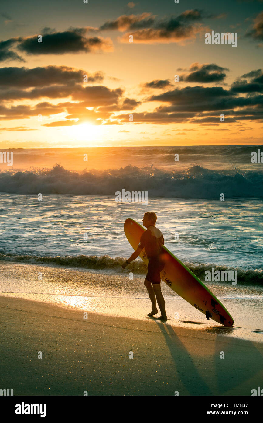 HAWAII, Oahu, North Shore, Big Wave surfer Jamie O'Brien surfing at ...
