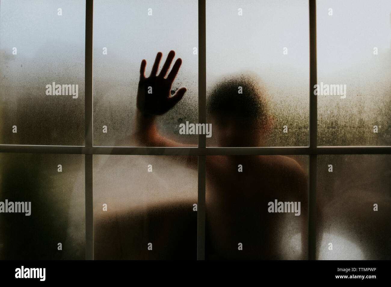 Hand touching glass hi-res stock photography and images - Alamy