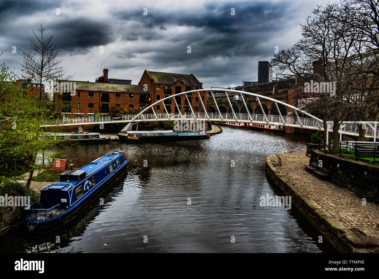 Gloomy, dark day in Manchester, UK Stock Photo - Alamy