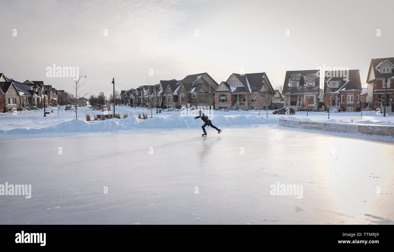 Empty Ice Skating Rink