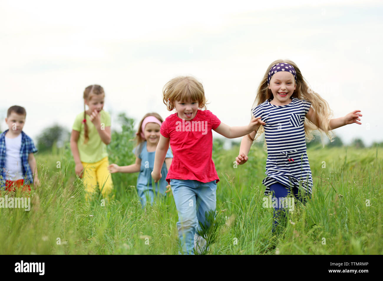 Children having fun outdoor Stock Photo - Alamy