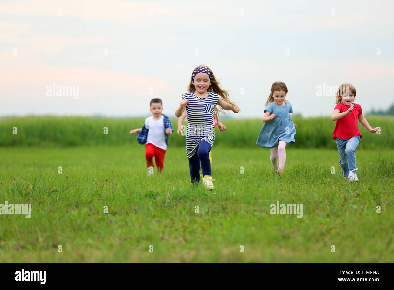 Children having fun outdoor Stock Photo - Alamy