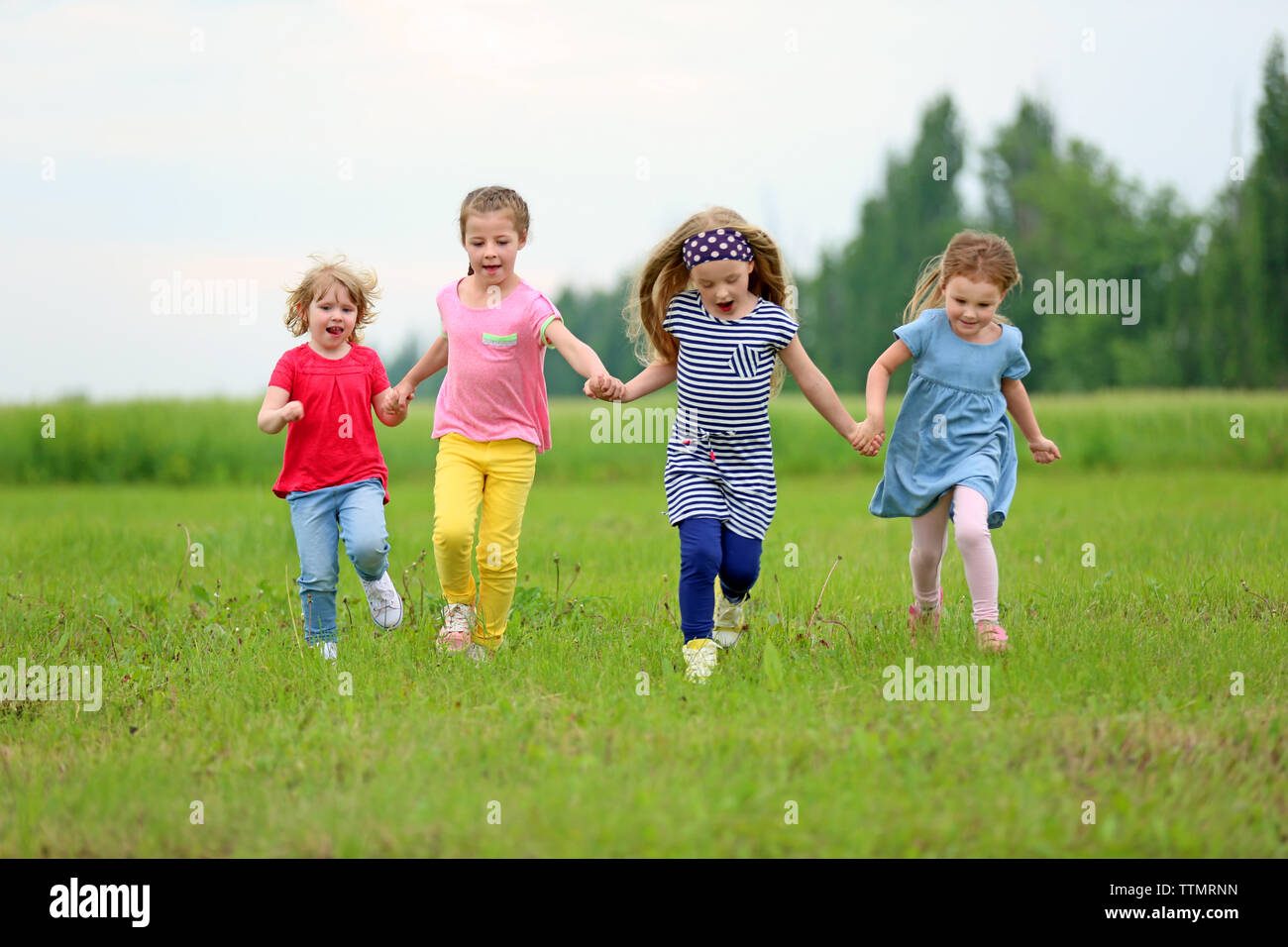 Children having fun outdoor Stock Photo - Alamy