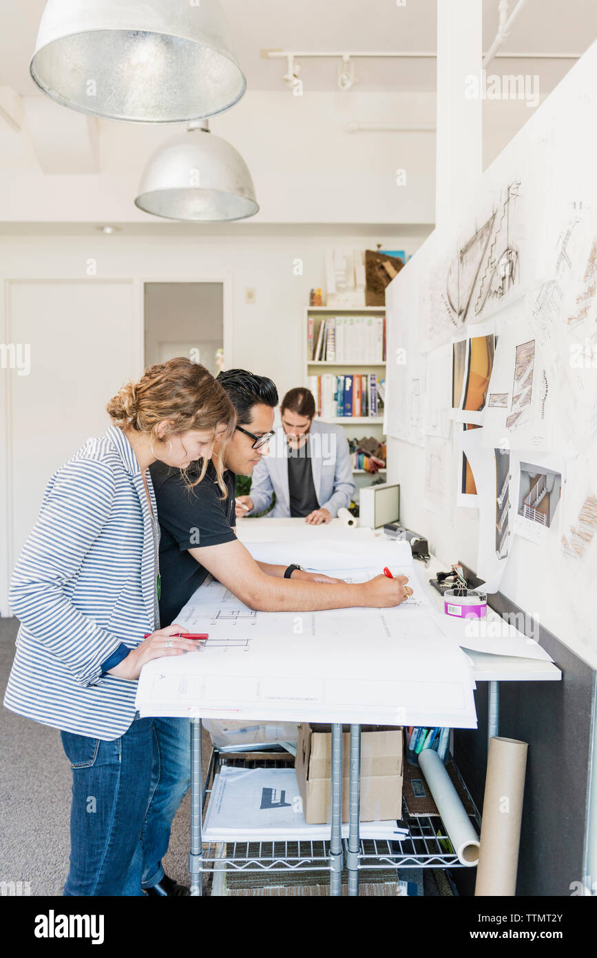 Blueprints on desk hi-res stock photography and images - Alamy