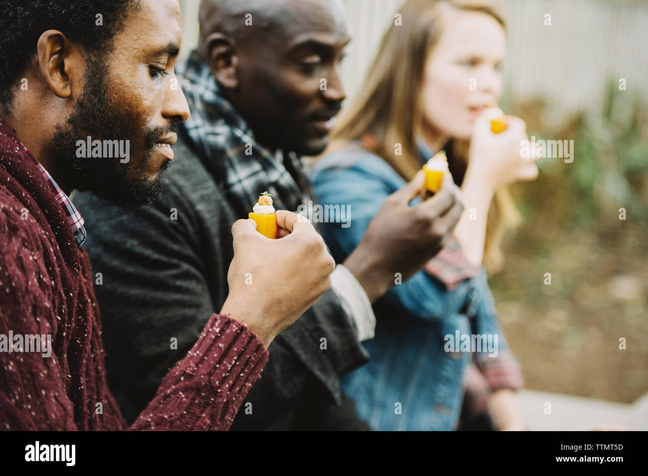 Group people old young sitting eating hi-res stock photography and ...