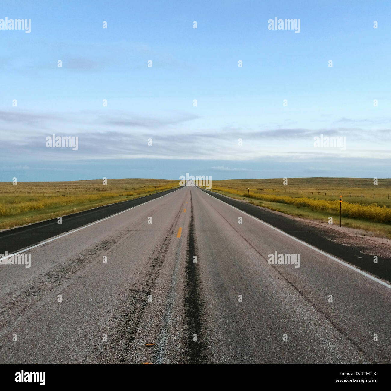 View of empty road Stock Photo - Alamy