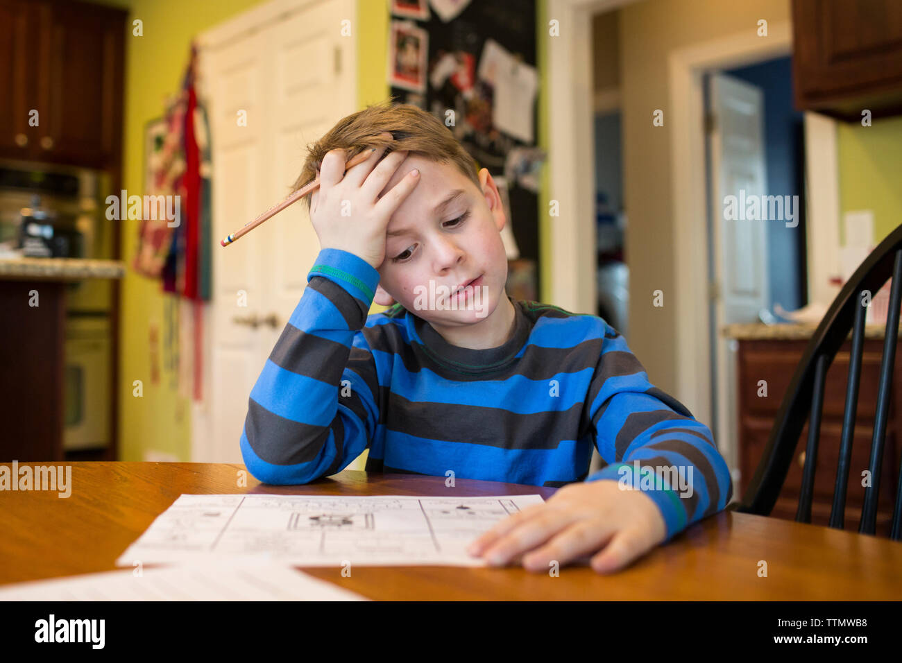 Boy studying hi-res stock photography and images - Alamy