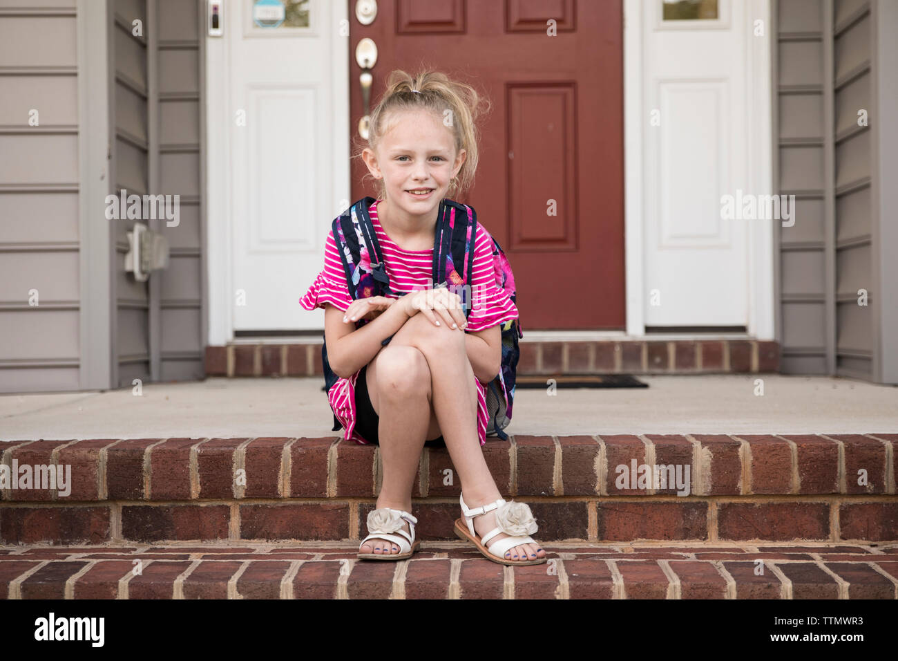 Girl on bus hi-res stock photography and images - Alamy