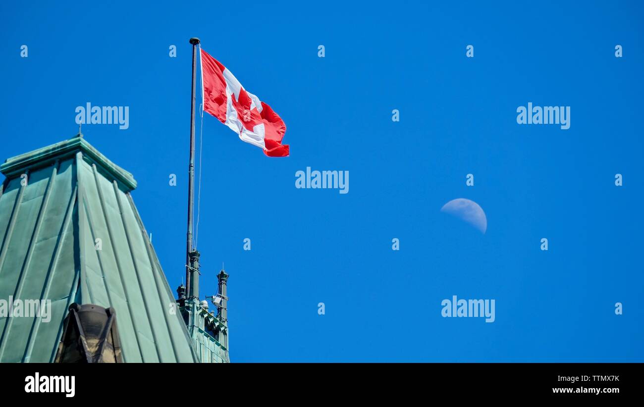 flag waving the moon Stock Photo - Alamy