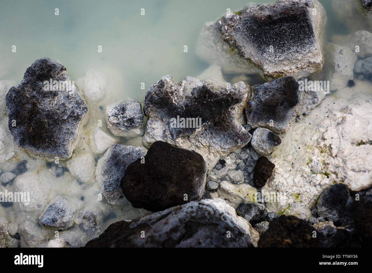 Overhead view of rocks at Blue Lagoon Stock Photo - Alamy