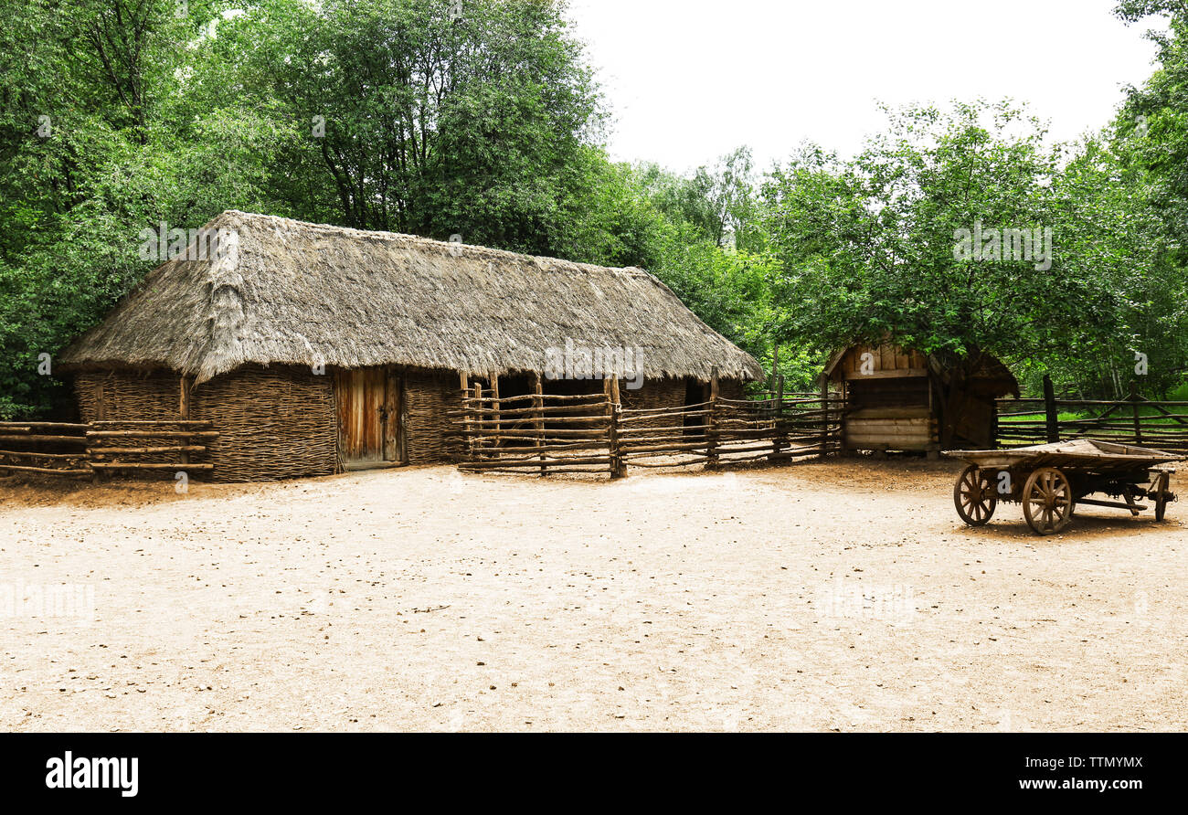 Ancient old wood wooden home house homestead hi-res stock photography ...