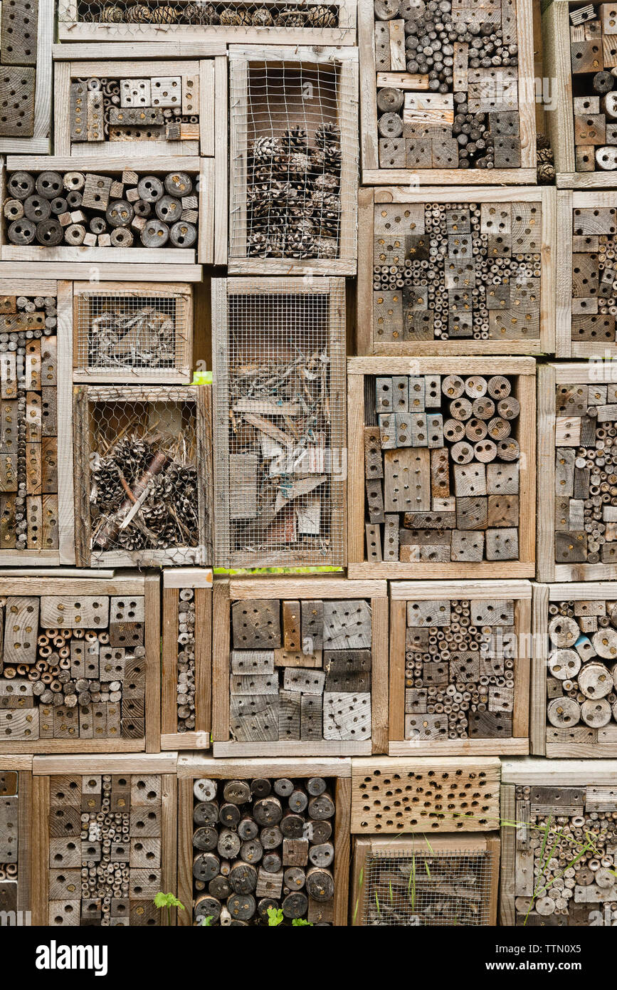 Home made nest boxes for solitary bees and other insects - the holes ...