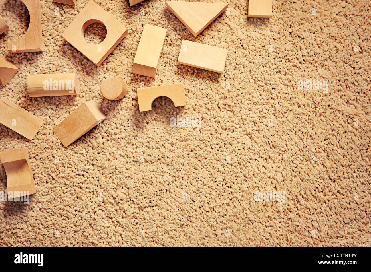 Children's blocks top view hi-res stock photography and images - Alamy