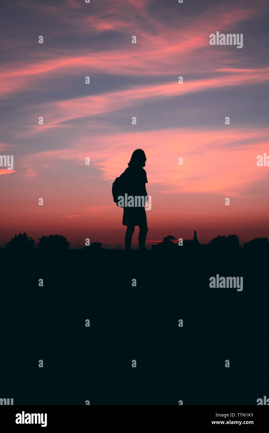 Person top hill watching hi-res stock photography and images - Alamy