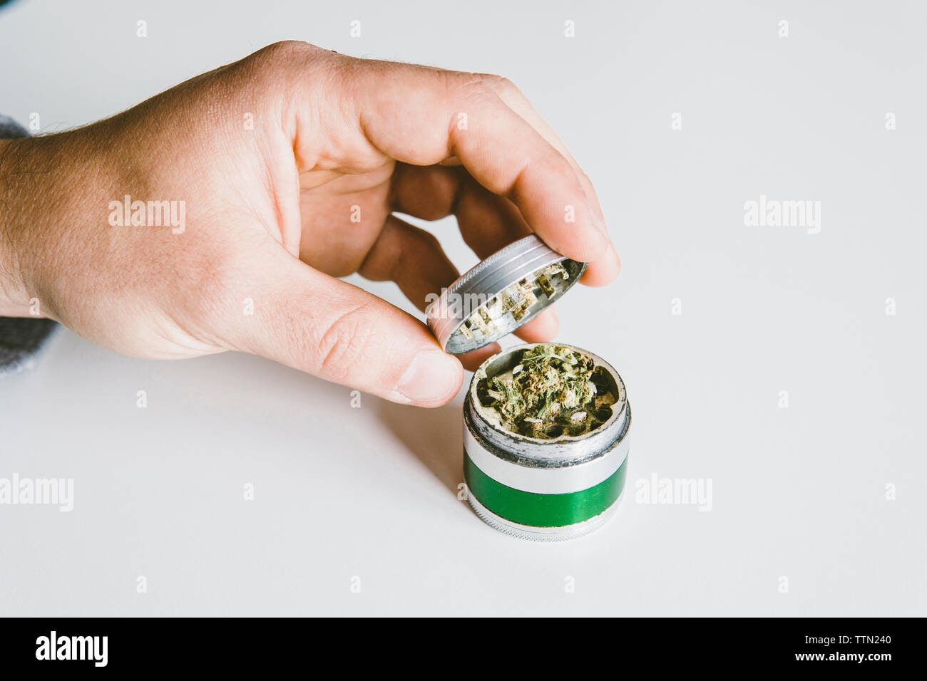 Man grinding old table in hi-res stock photography and images - Alamy