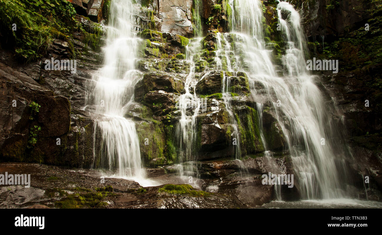 View of Dardagna Waterfall Stock Photo - Alamy