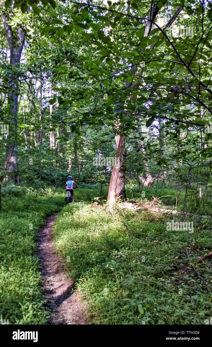 UNITED STATES: June 19, 2016: Mountain biking at the Freedom Center ...