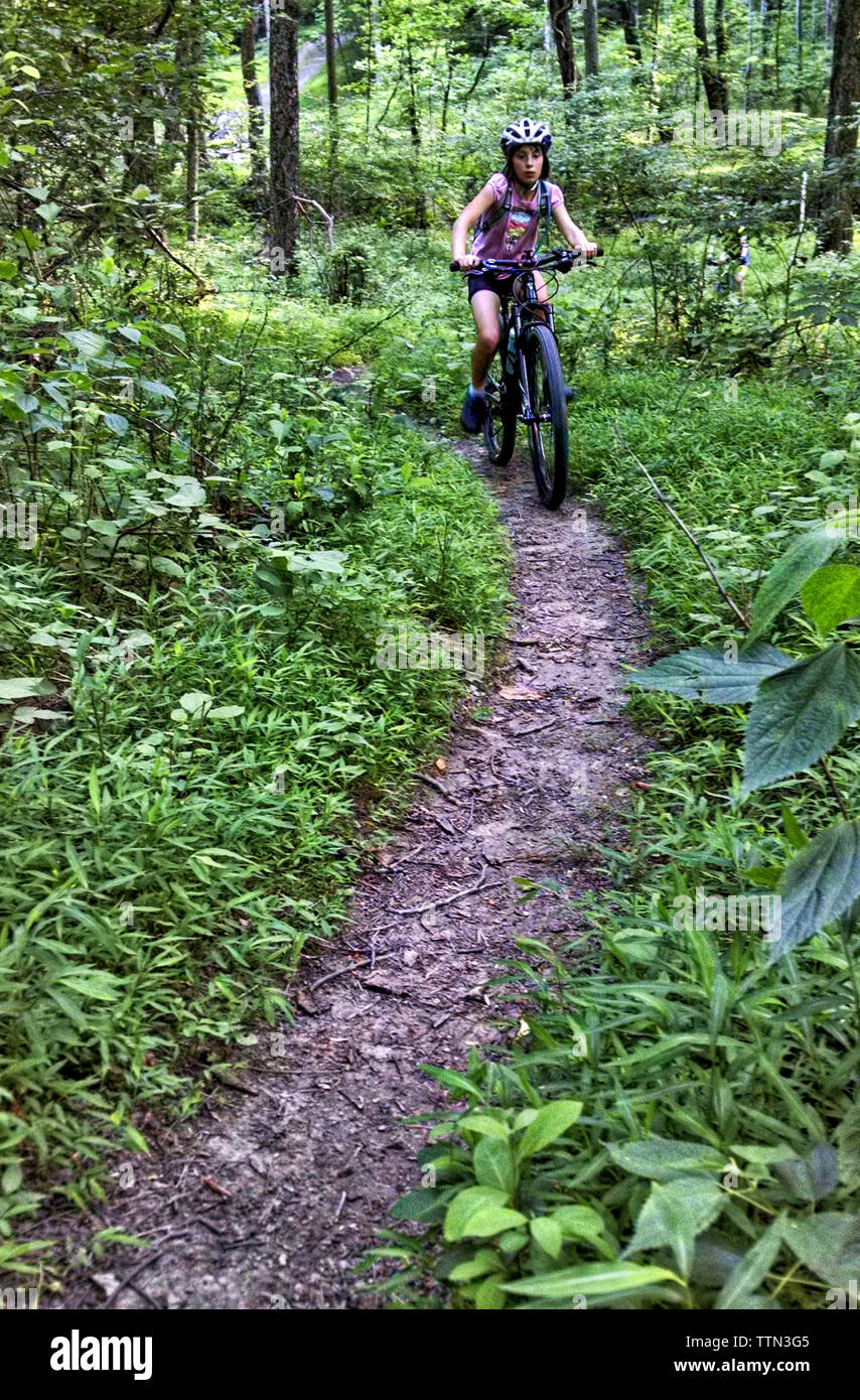 UNITED STATES: June 19, 2016: Mountain biking at the Freedom Center ...