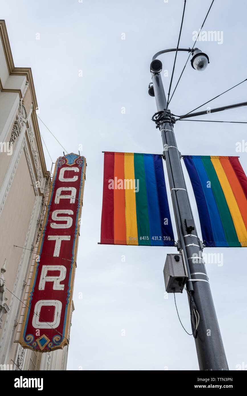 Castro san francisco street flag hi-res stock photography and images ...